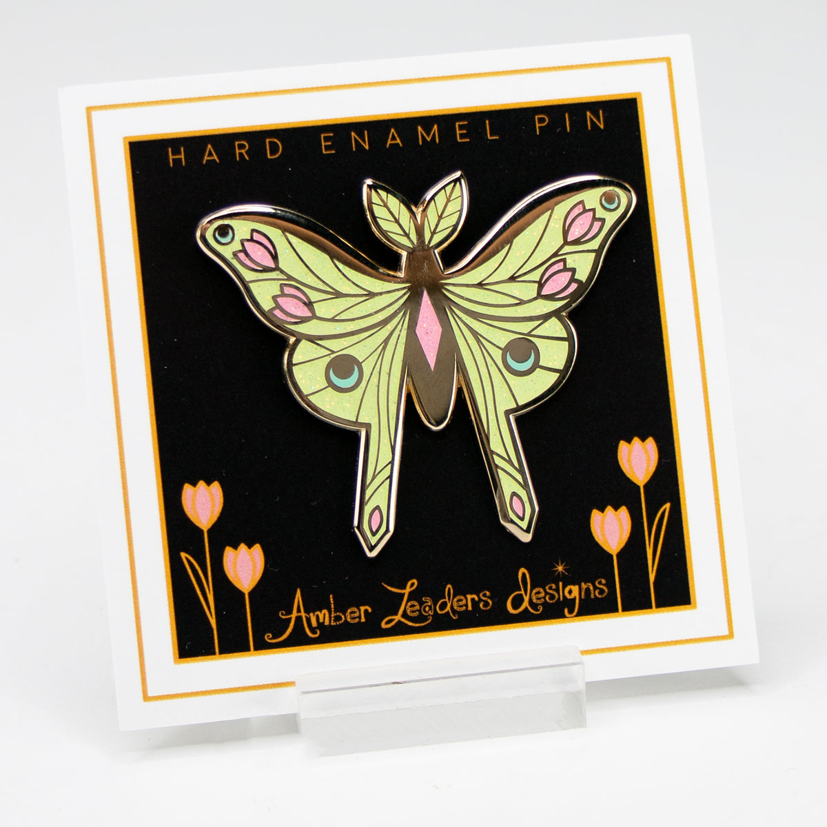 Luna Moth Enamel Pin – Venue Ballard